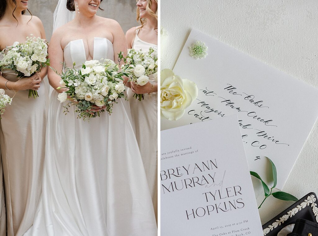 The Oaks At Plum Creek Wedding | Modern Black and White