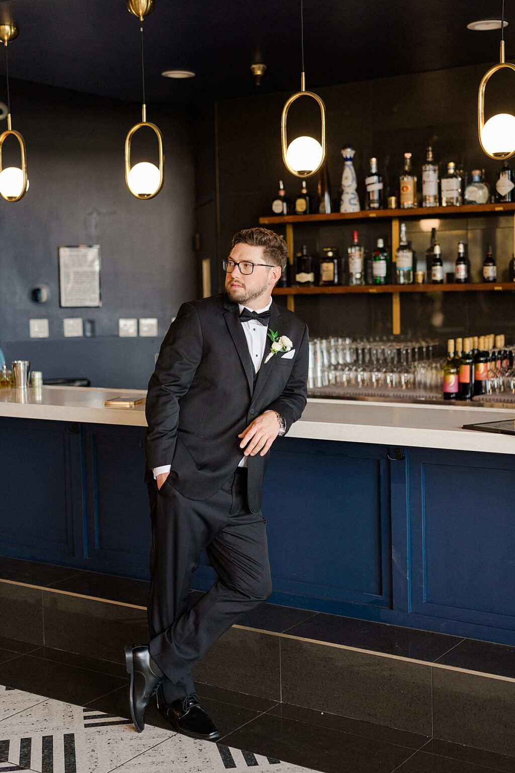 The Oaks At Plum Creek Wedding | Modern Black and White