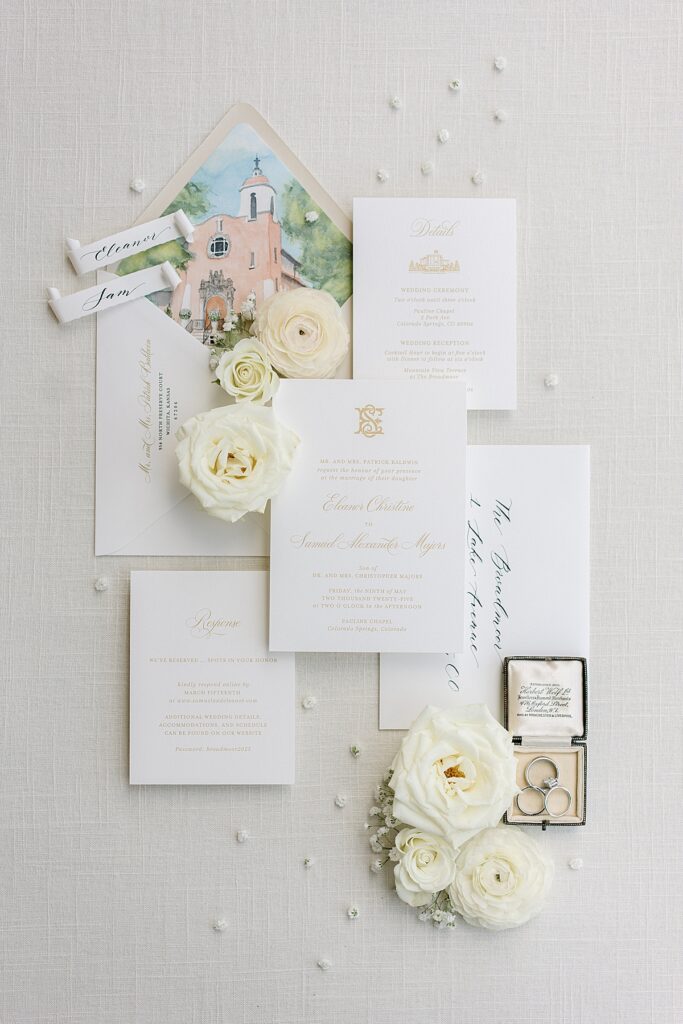 The Broadmoor Wedding at Pauline Chapel | Classic White Roses